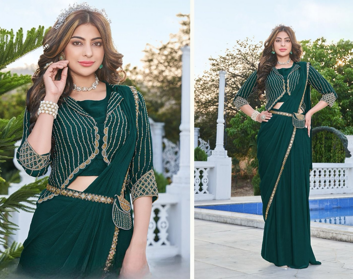 Readymade Saree With Belt – Akarshannz